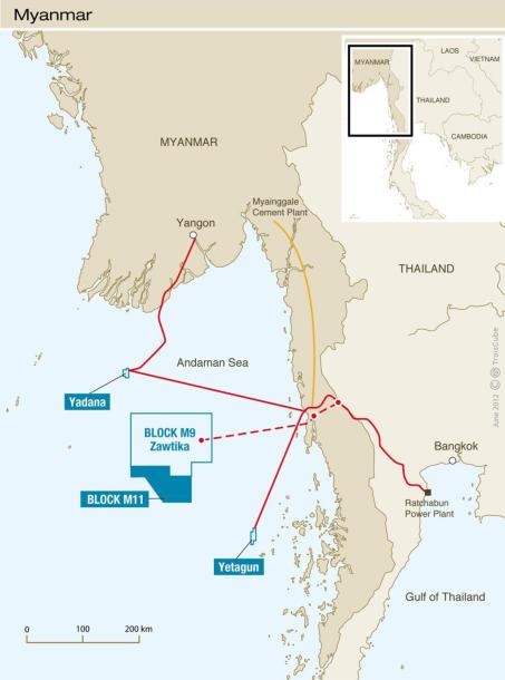 Myanmar: Total Acquires a 40% Interest in Offshore Block M-11 ...